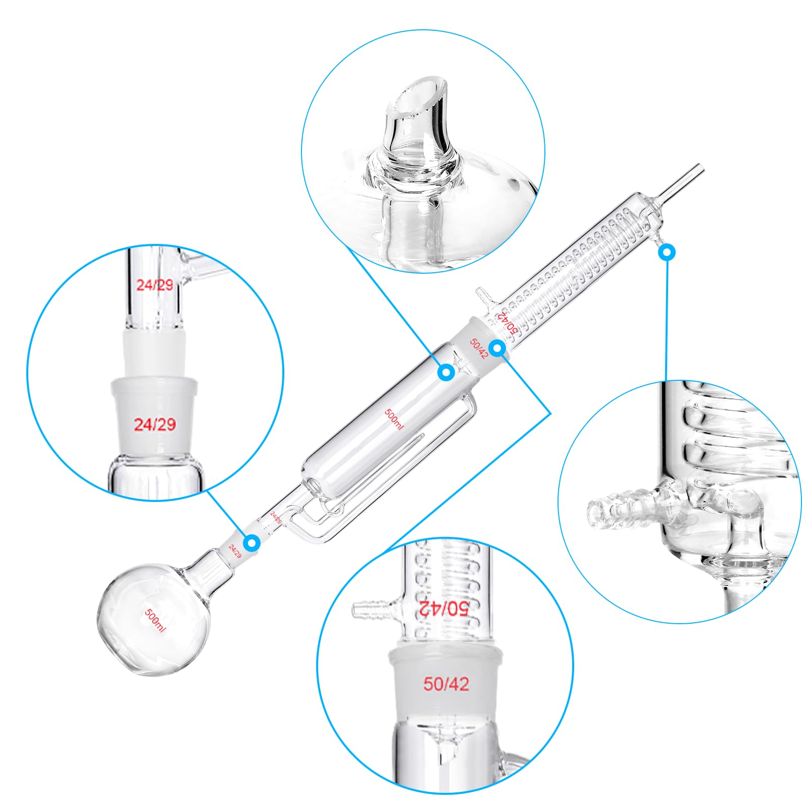 Snapklik.com : MXBAOHENG 500ml Soxhlet Extractor Kit Soxhlet Extraction ...