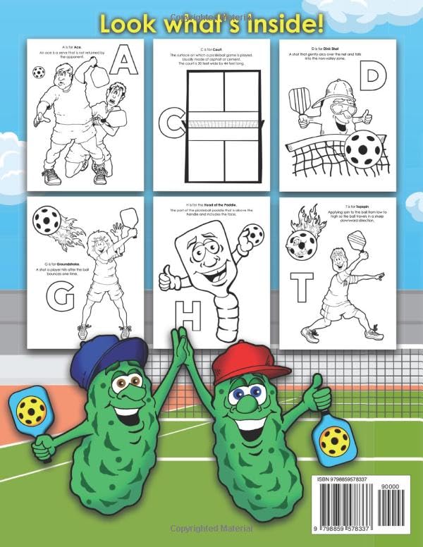 The ABC's Of Pickleball: A Coloring Book Of Pickleball Terms And ...