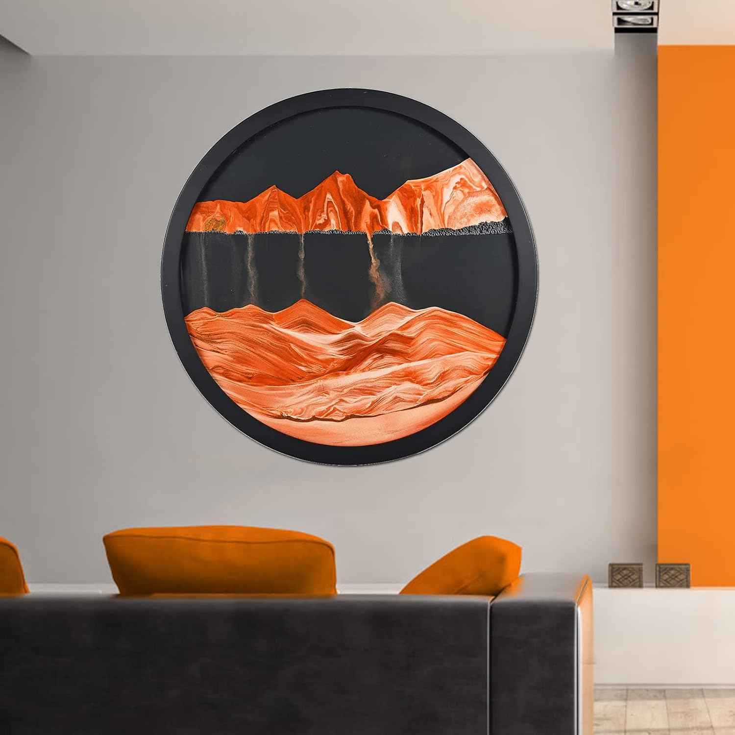 Amazon.com: AECEVAN Wall Mount Moving Sand Art, 23.6'' Wall Mounted ...