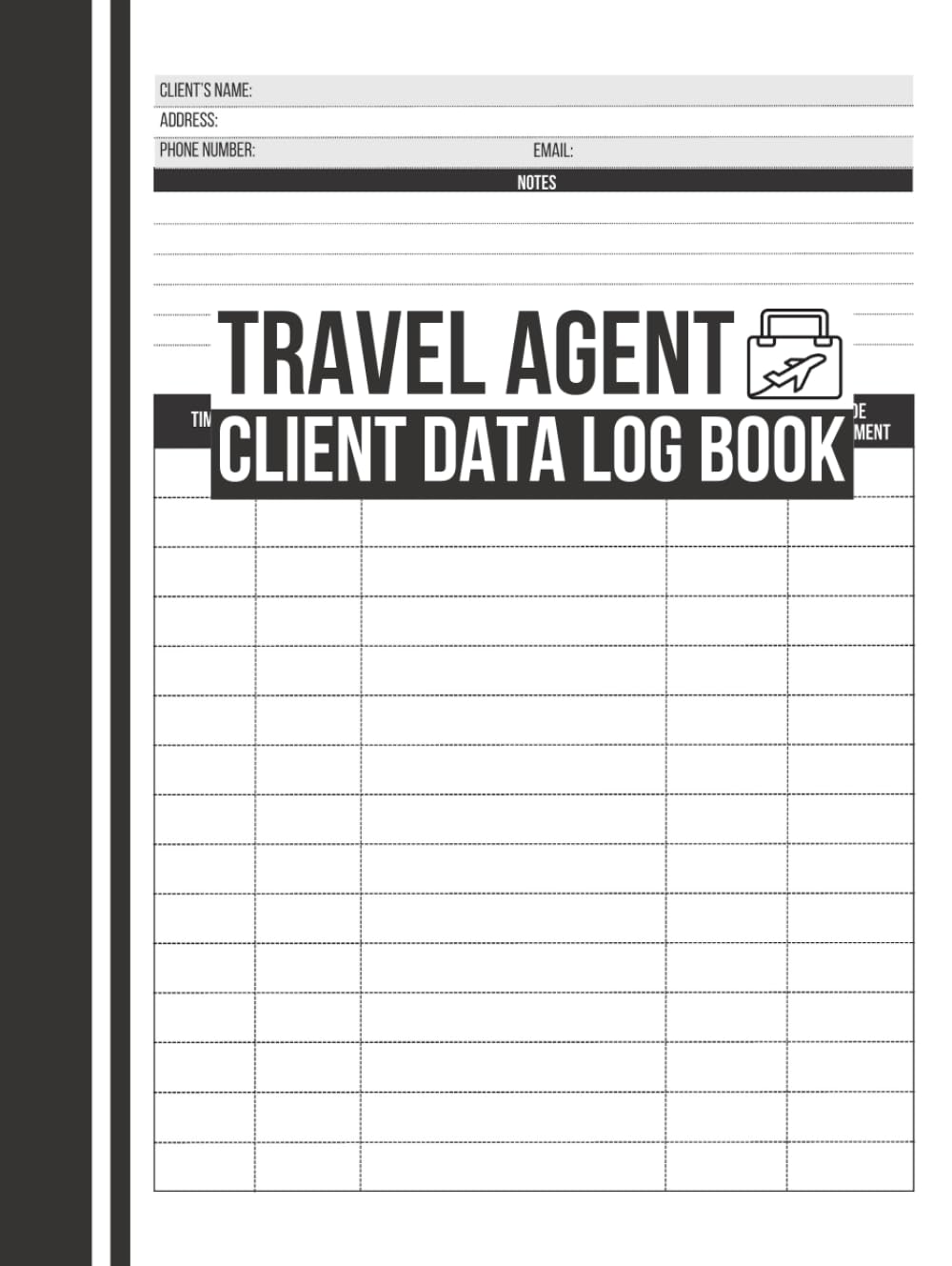 Travel Agent Client Data Log Book: Cute Record book Gift for Any Travel ...