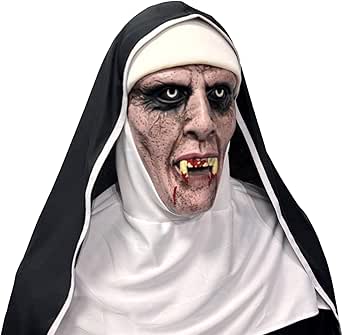 Amazon.com: QCCX Halloween Nun Masks Set, Scary Halloween Nun Cosplay ...