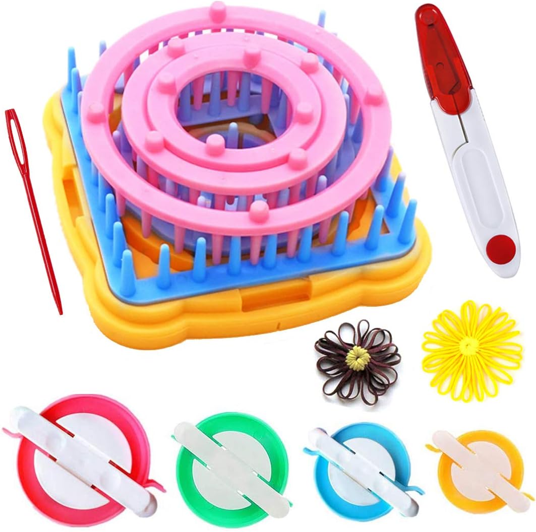 Amazon.com: Weaving Loom Kit, 8pcs Flower Maker Wool Knitting Ball ...