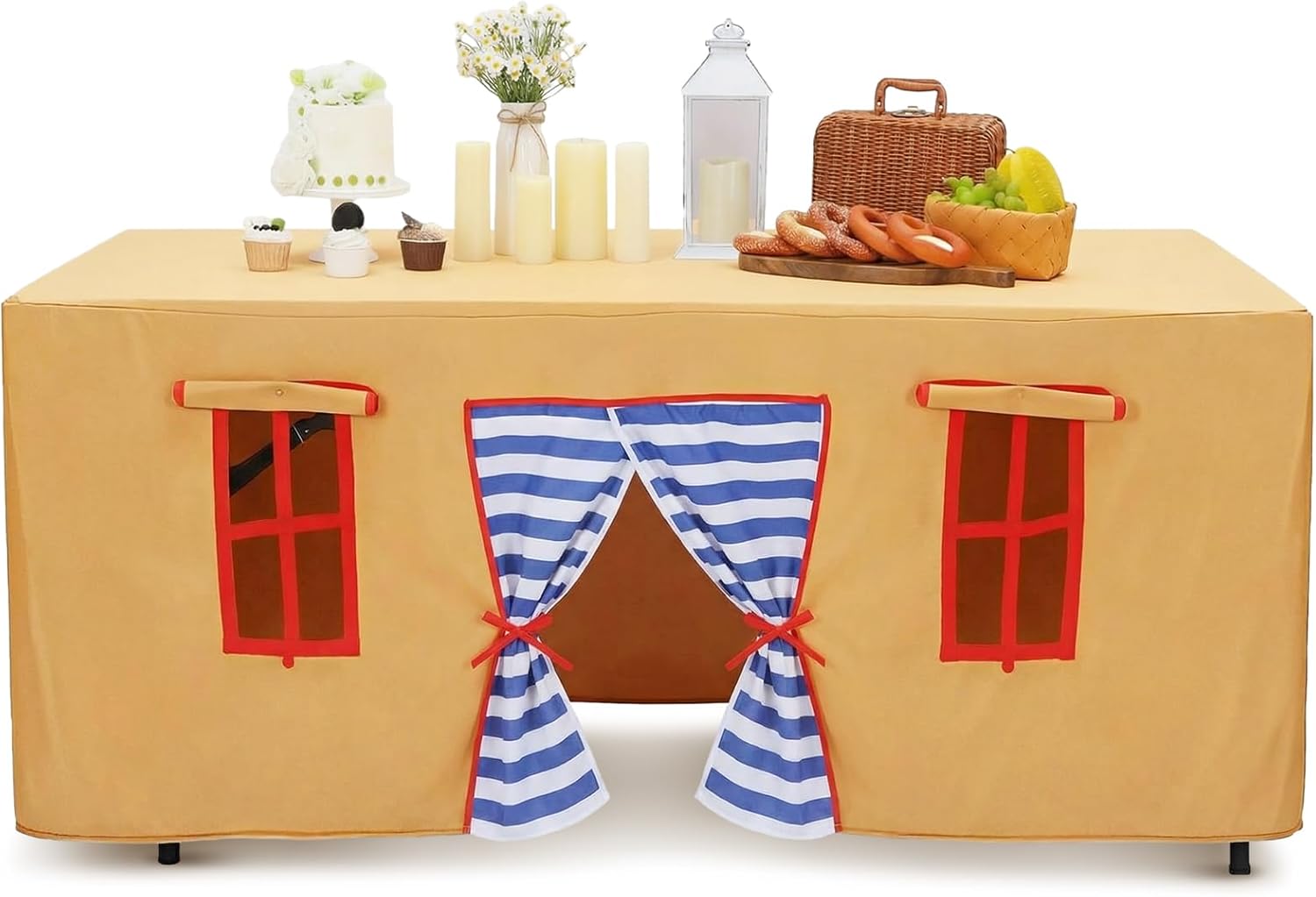 Amazon.com: Oudain 10ft x 7.5ft Large Playhouse Table Cloth Table Fort ...