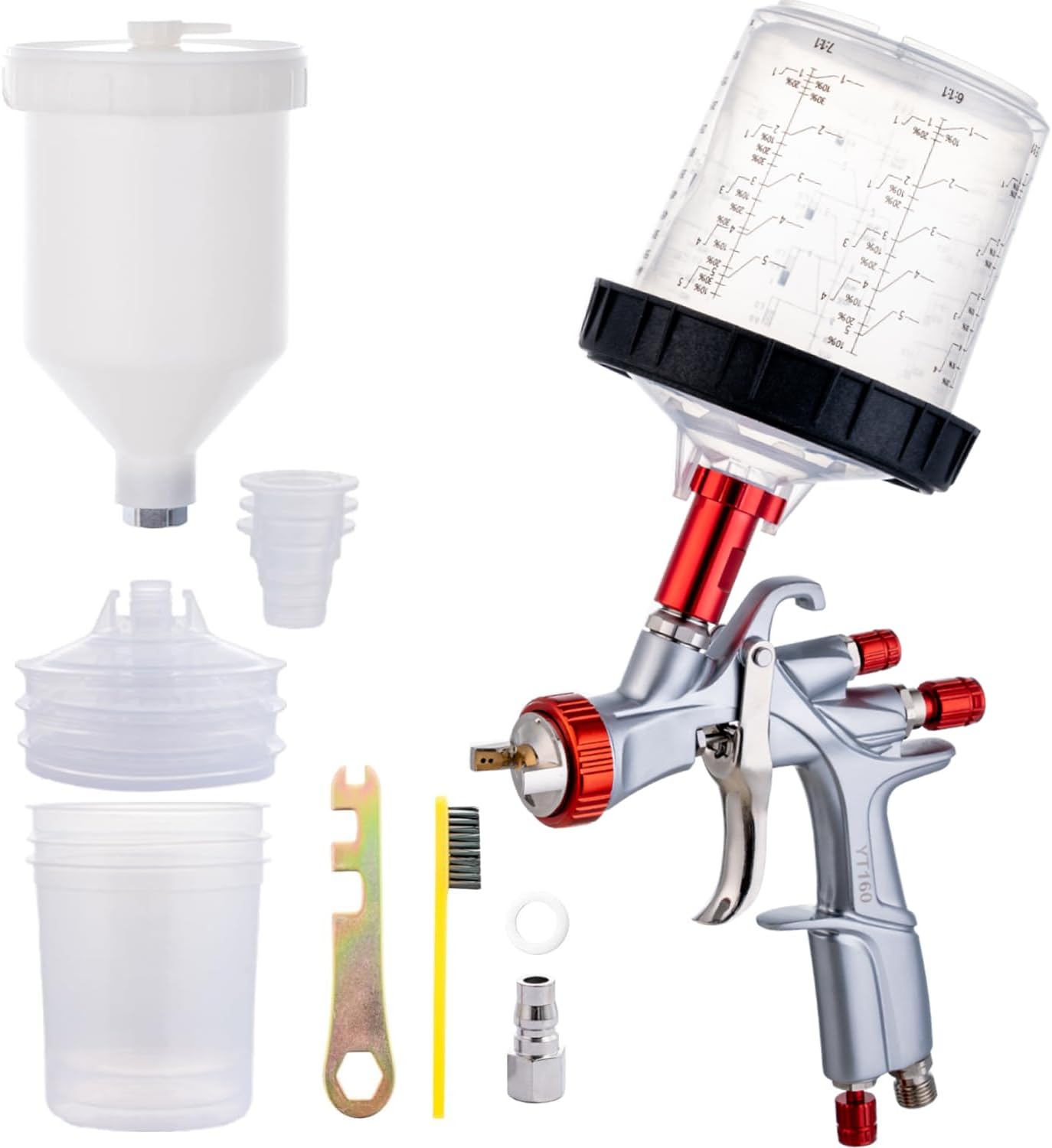 Amazon.com: Spectrum Premium HTE Gravity-Feed Air Spray Gun with Side ...