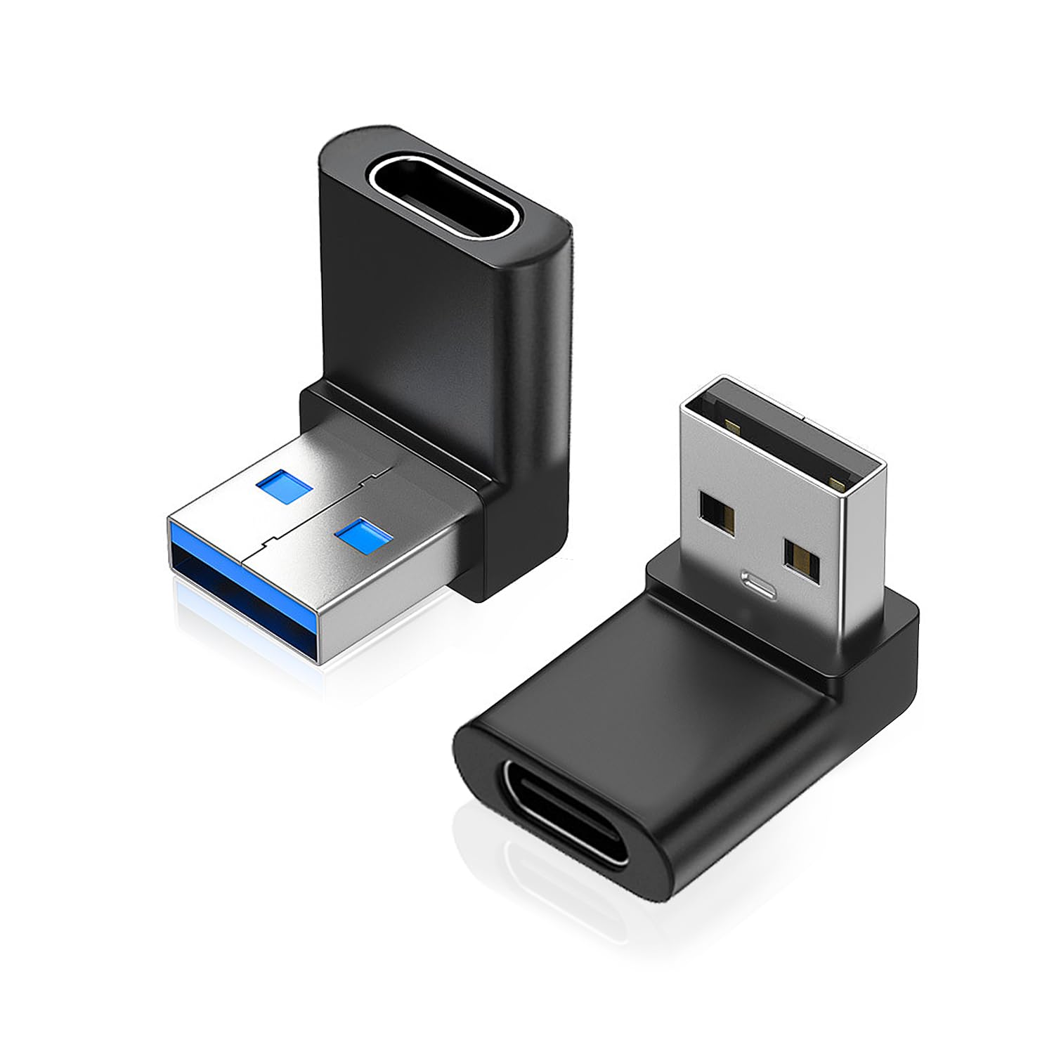Amazon.com: AreMe 2 Pack Right Angle USB A to USB C Adapter, 90 Degree ...