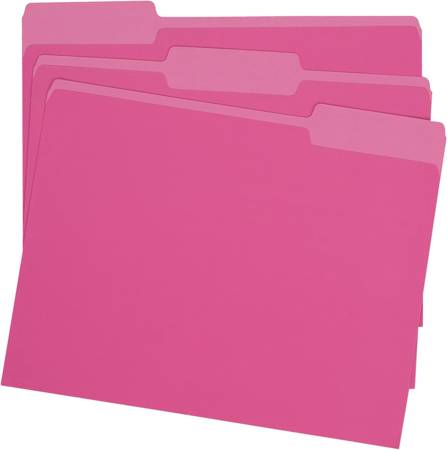 Amazon.com : Whaline 24 Pack Hot Pink File Folders Letter Size 4 Colors ...