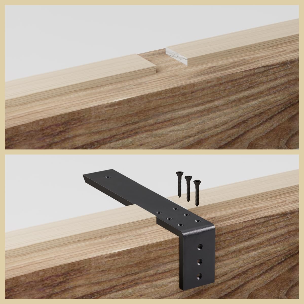 Snapklik.com : 1/4 Inch Thick Countertop Support Bracket, 3 Pack Solid ...