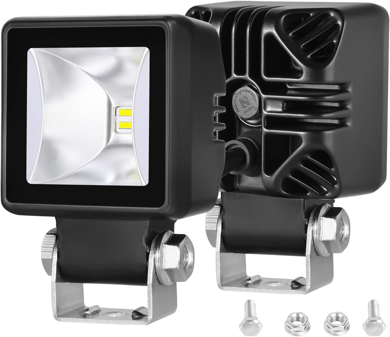 2 Inch LED Pods with DRL, LTEODCHEW 2PCS Screwless 5,000LM Flood Beam ...