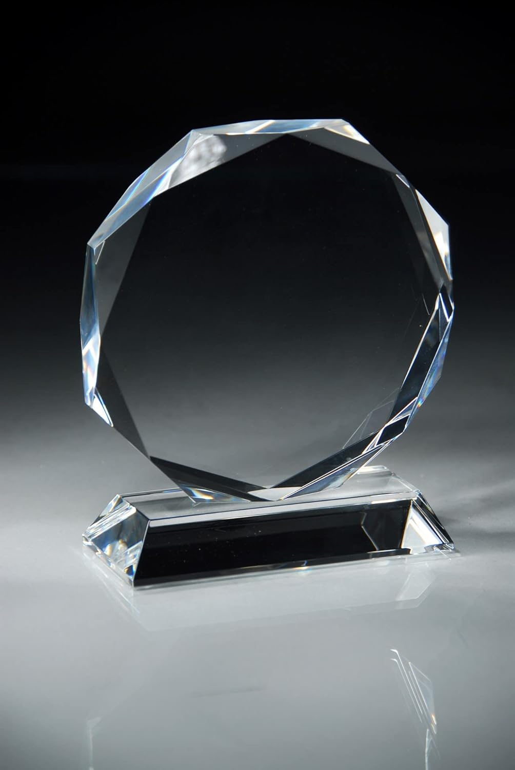 Round Optic Crystal Glass Trophy- BP002K (Clear,13cm): Buy Online at ...