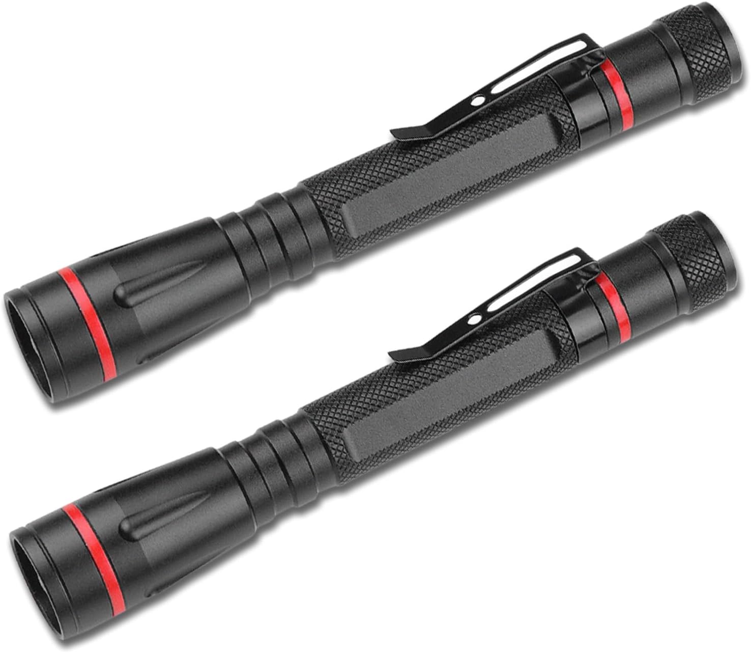 2 Pack Mini Flashlight 3 Modes - Small Flashlights LED High Lumens Pen ...