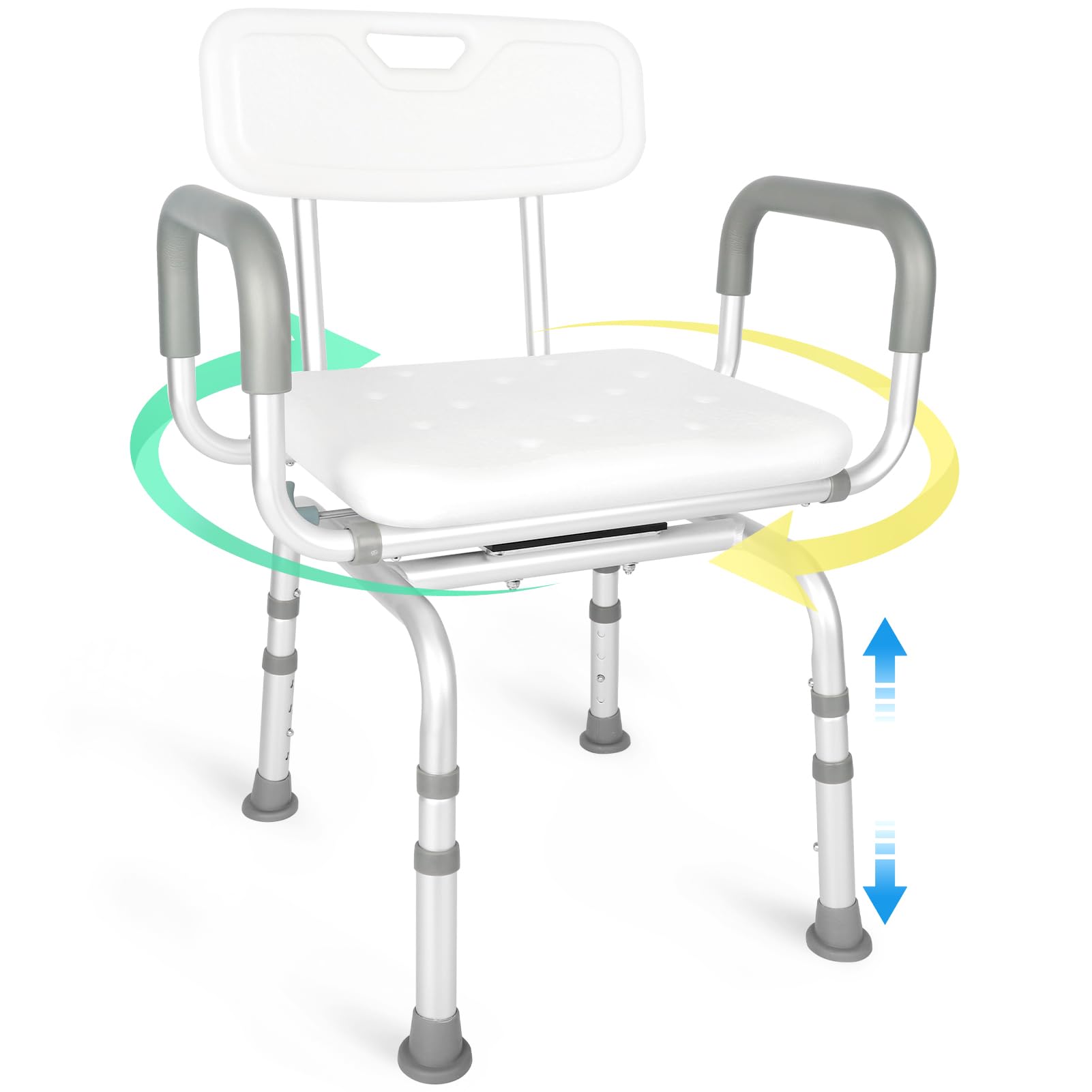 Snapklik.com : Jhkopqe Swivel Shower Chair,Shower Chair