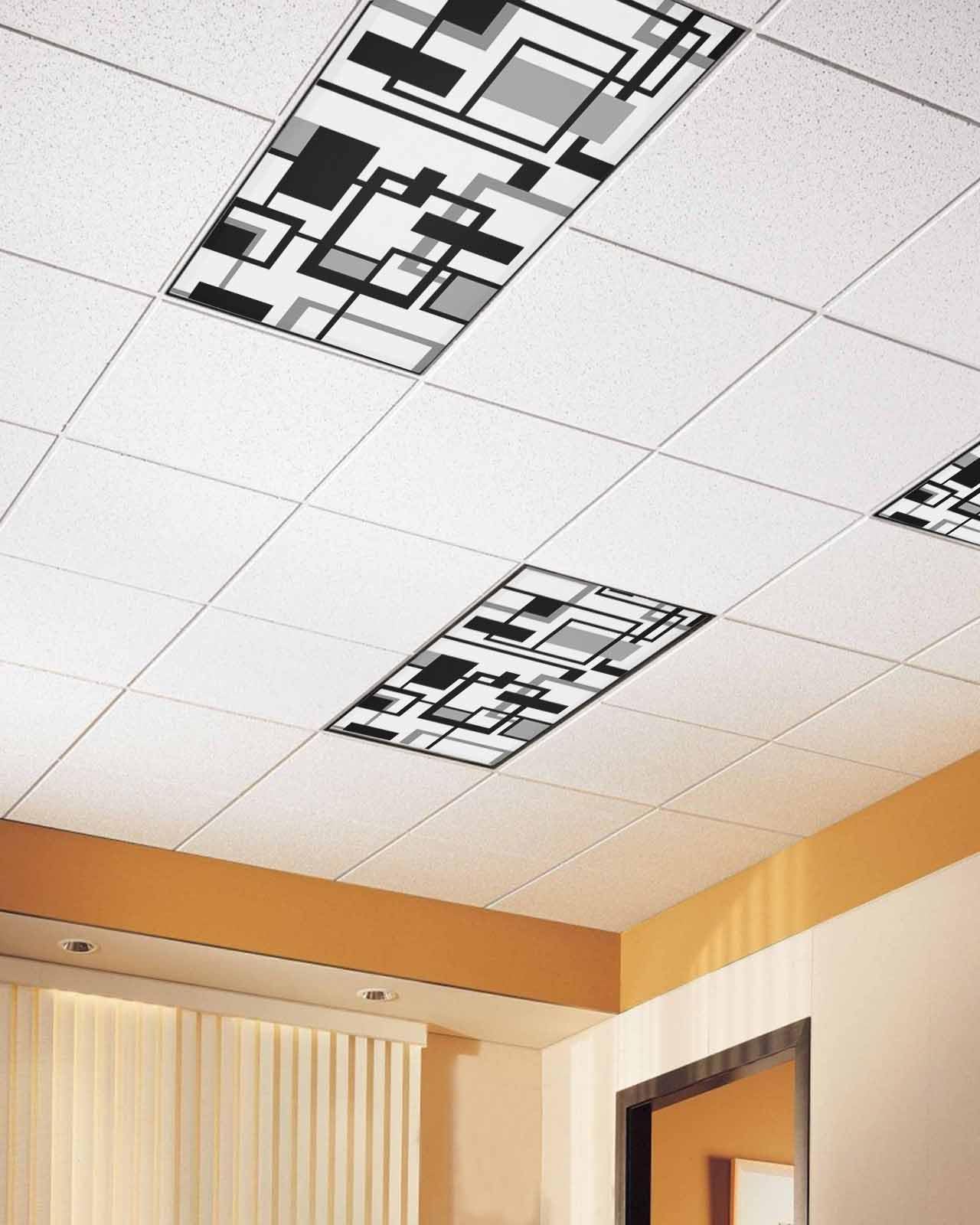 Square Fluorescent Light Covers Sheet 4 Pack Fluorescent Light Covers