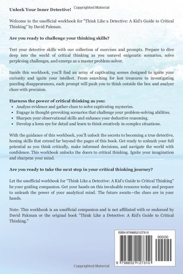Snapklik.com : Workbook For Think Like A Detective: A Kids Guide To ...