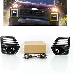 Amazon.com: ECAHAYAKU LED Fog Light DRL Turn Signal Light Fit For 2023 2024 Chevy Colorado Front ...