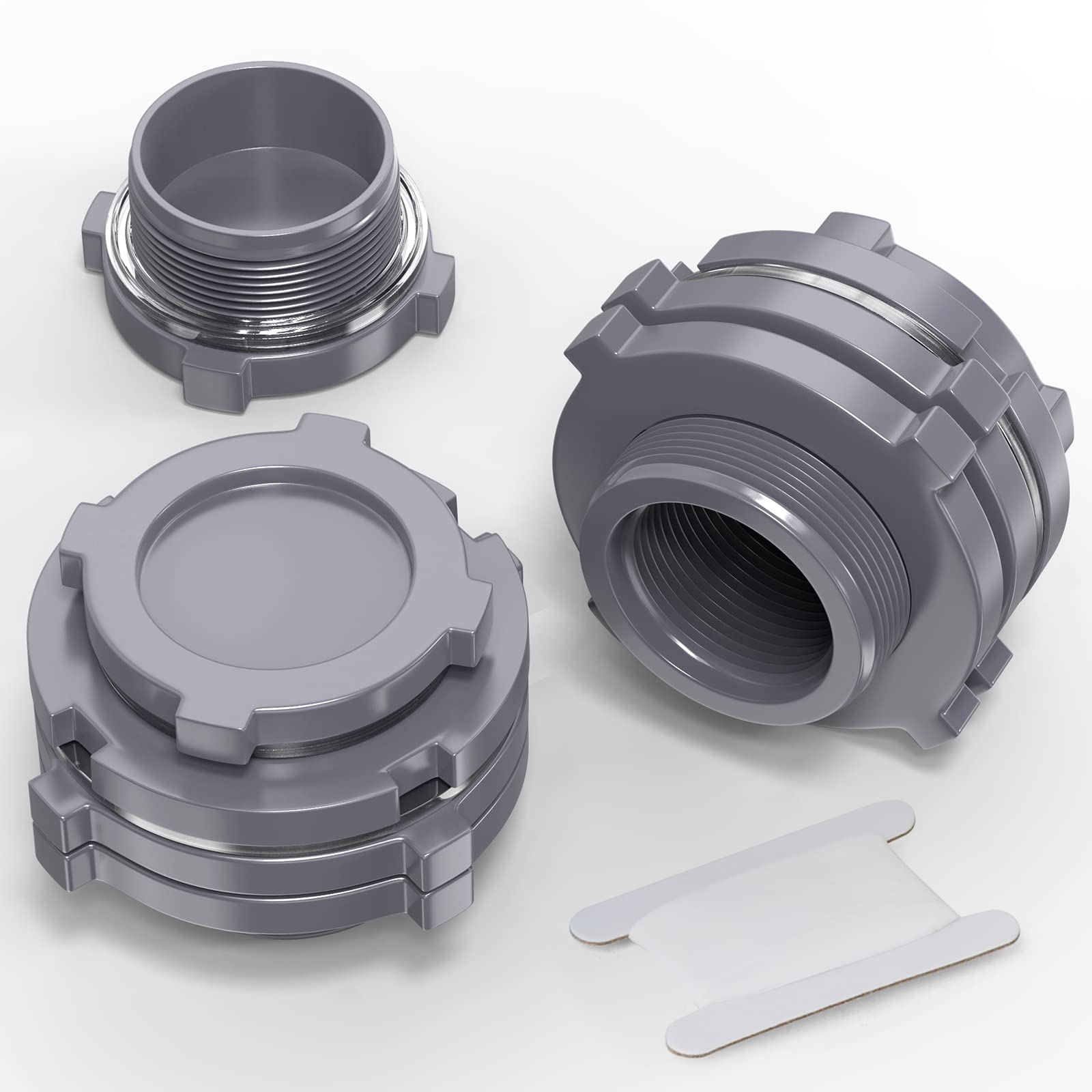 Amazon.com: TAISHER 1PCS Black PVC 3'' Bulkhead Tank Connector Adapter ...