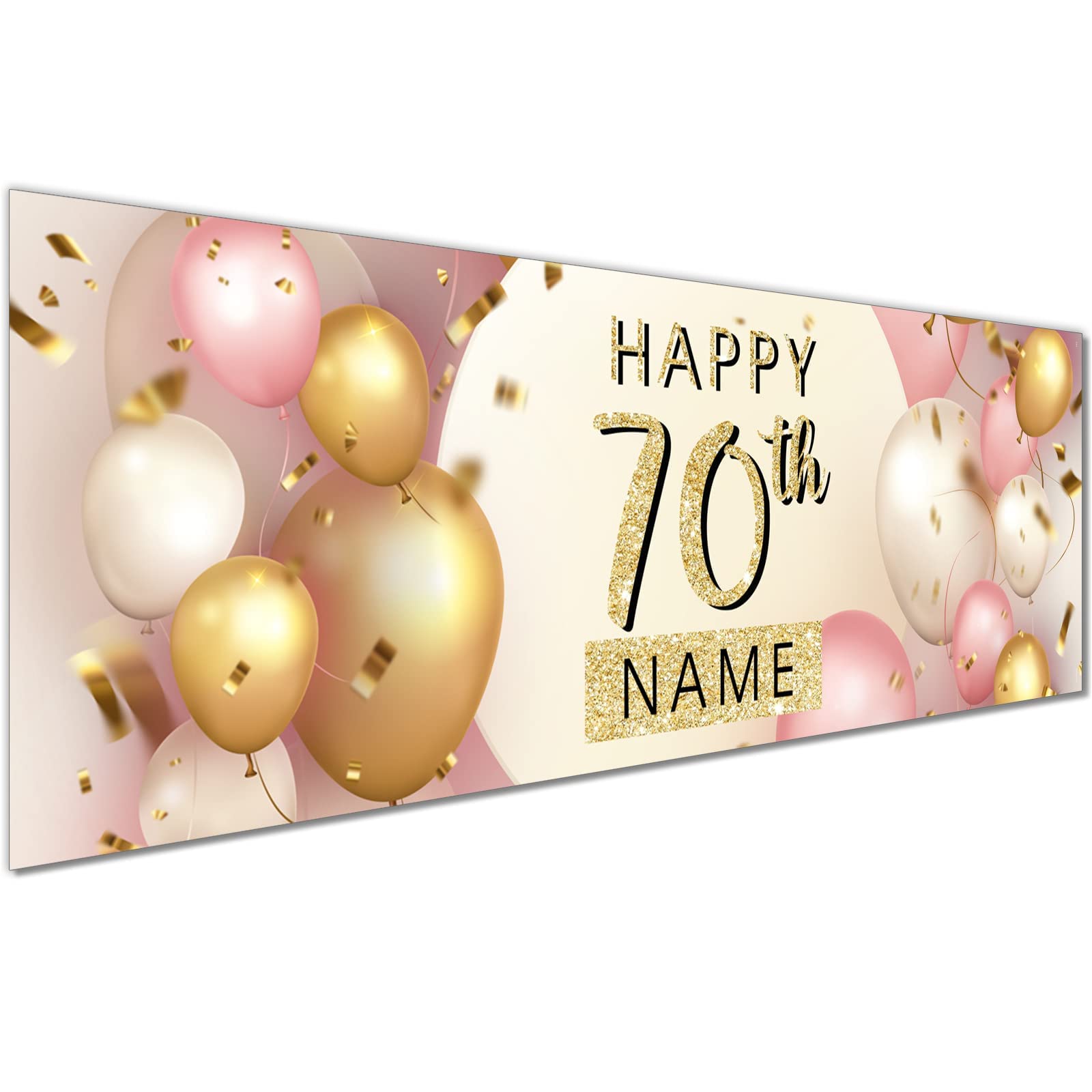 Buy 70th Happy Birthday Personalised Birthday Banner | 70th birthday ...