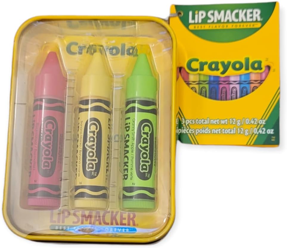 Amazon.com : Lip Smacker Crayola Crayon Stackable Flavored Clear Lip ...
