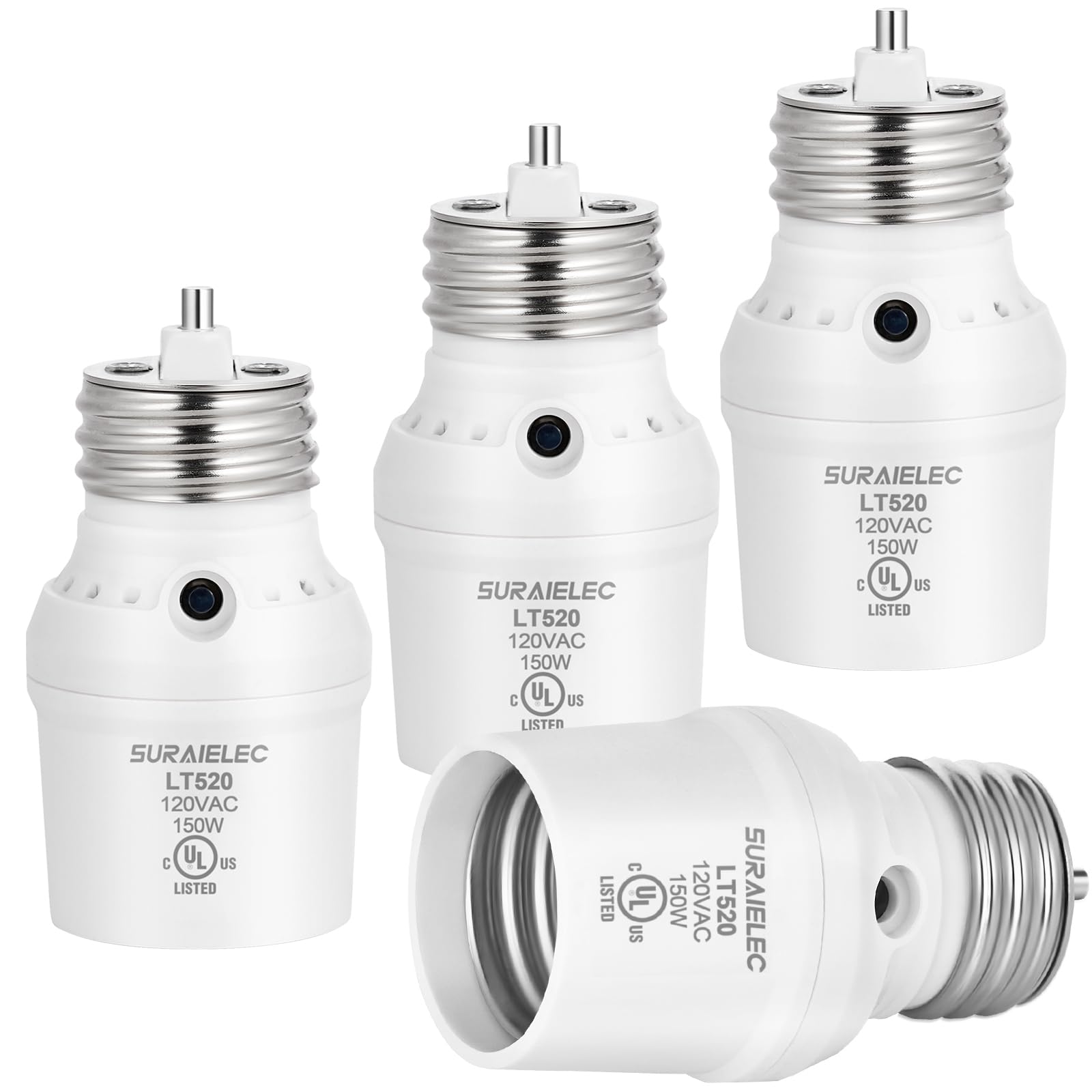 SURAIELEC Dusk to Dawn Sensor Socket, Adjustable Spring Loaded Contact ...