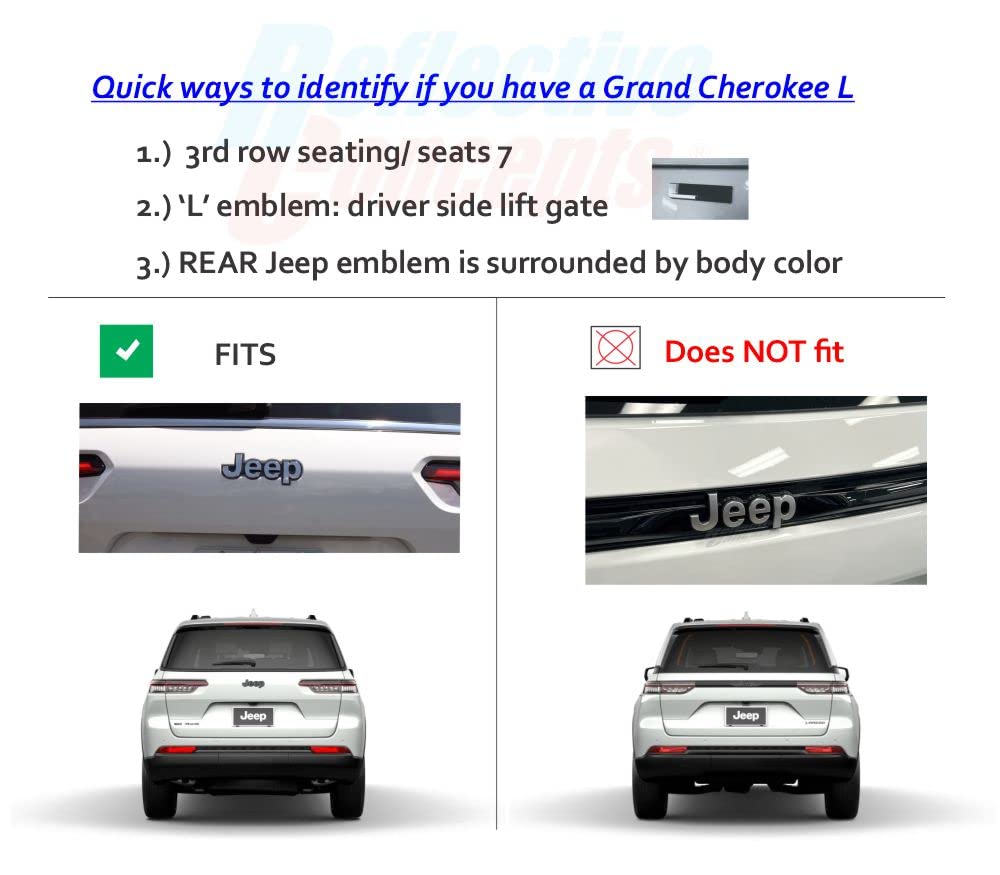 Buy Reflective Concepts 2021-2022 Jeep Grand Cherokee L Hood and ...