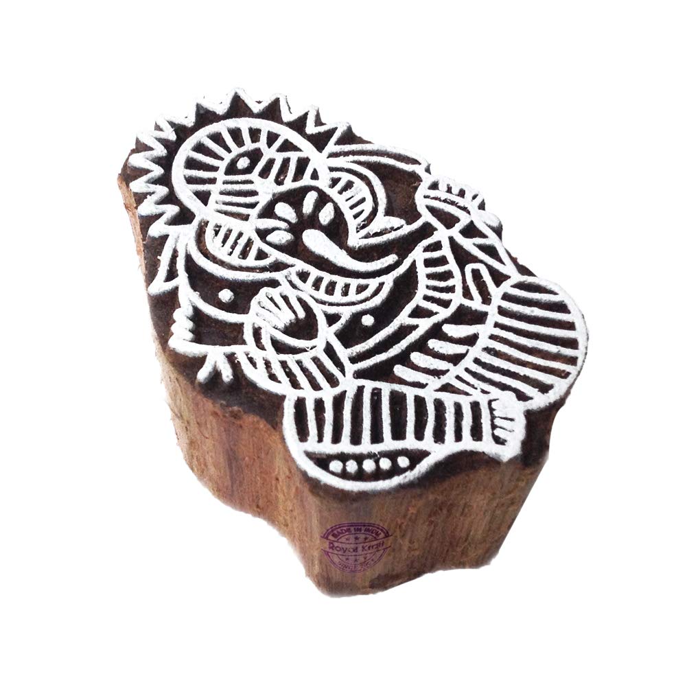 Buy Beautiful Printing Blocks Lord Ganesha Shapes Wood Stamps - DIY ...