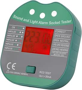 Socket Tester Electrical Outlet Sound Light Alarm Voltage Checker ...