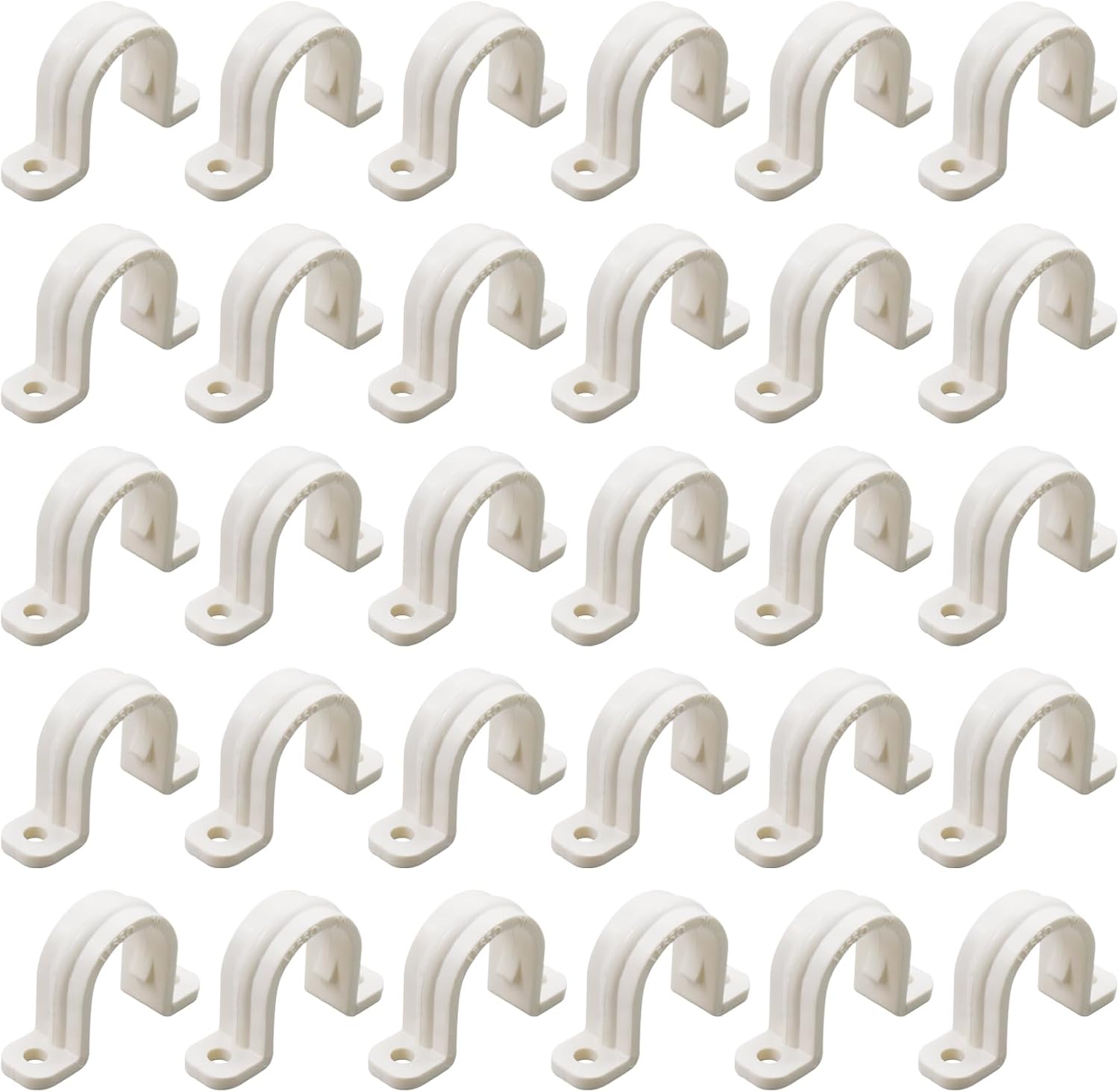 Antrader Pipe Clamps 1/2 inch,30Pcs Plastic Pipe Clamps Conduit Pipe ...