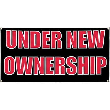 Amazon.com: 72" Under New Ownership Banner Sign Brand Owner Owners ...