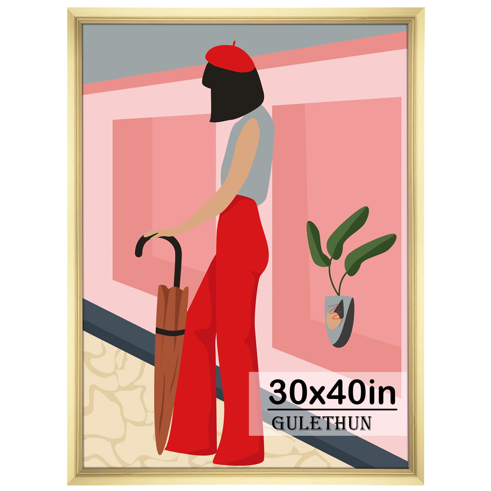 Amazon.com - 30x40 Picture Frame, Gold Poster Frame, Home Decor Natural ...