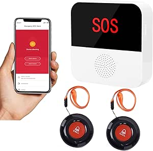 Amazon.com: WiFi Smart Wireless Caregiver Pager Call Button System ...