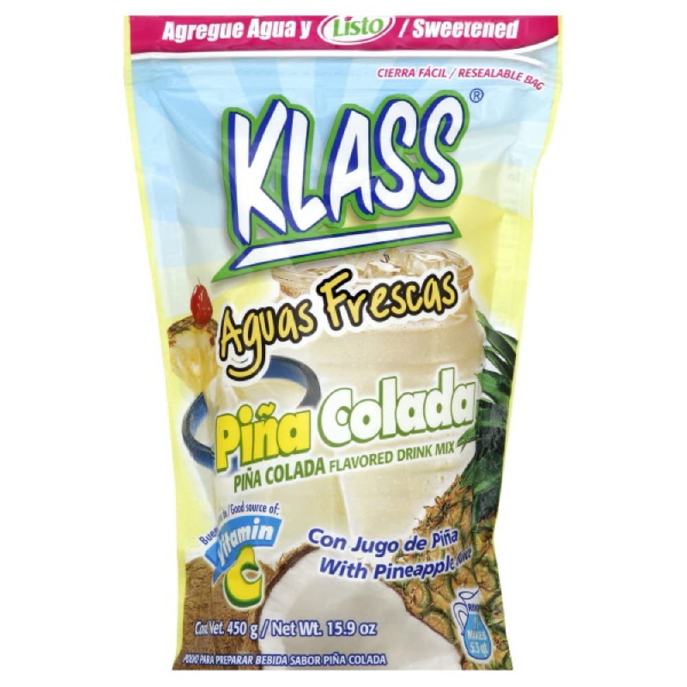 Amazon.com : Klass Listo Agua Fresca Pina Colada Drink Mix, Pack of 1 ...