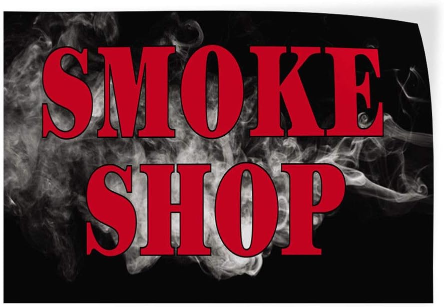 Amazon.com : Smoke Shop #1 Indoor Store Sign Vinyl Decal Sticker 8 ...