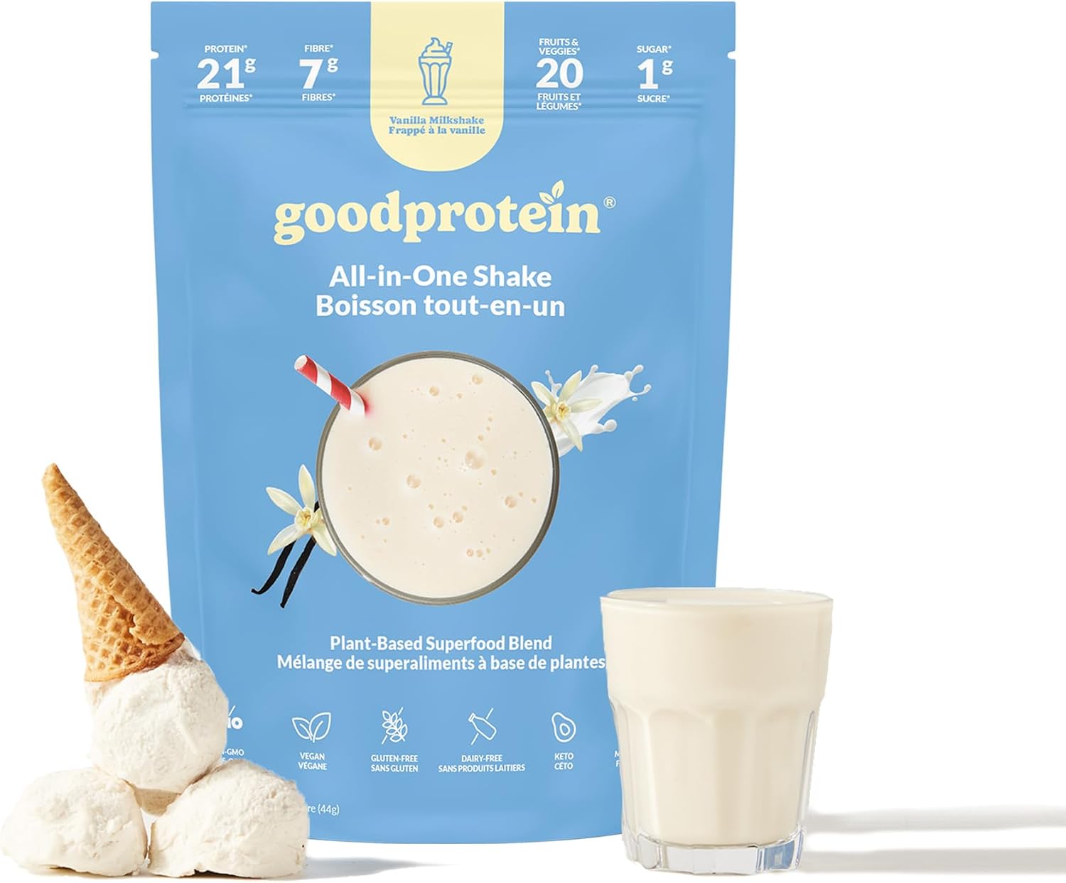 Good Protein Vegan Plant-based Protein Powder 100% Natural, Non-GMO ...