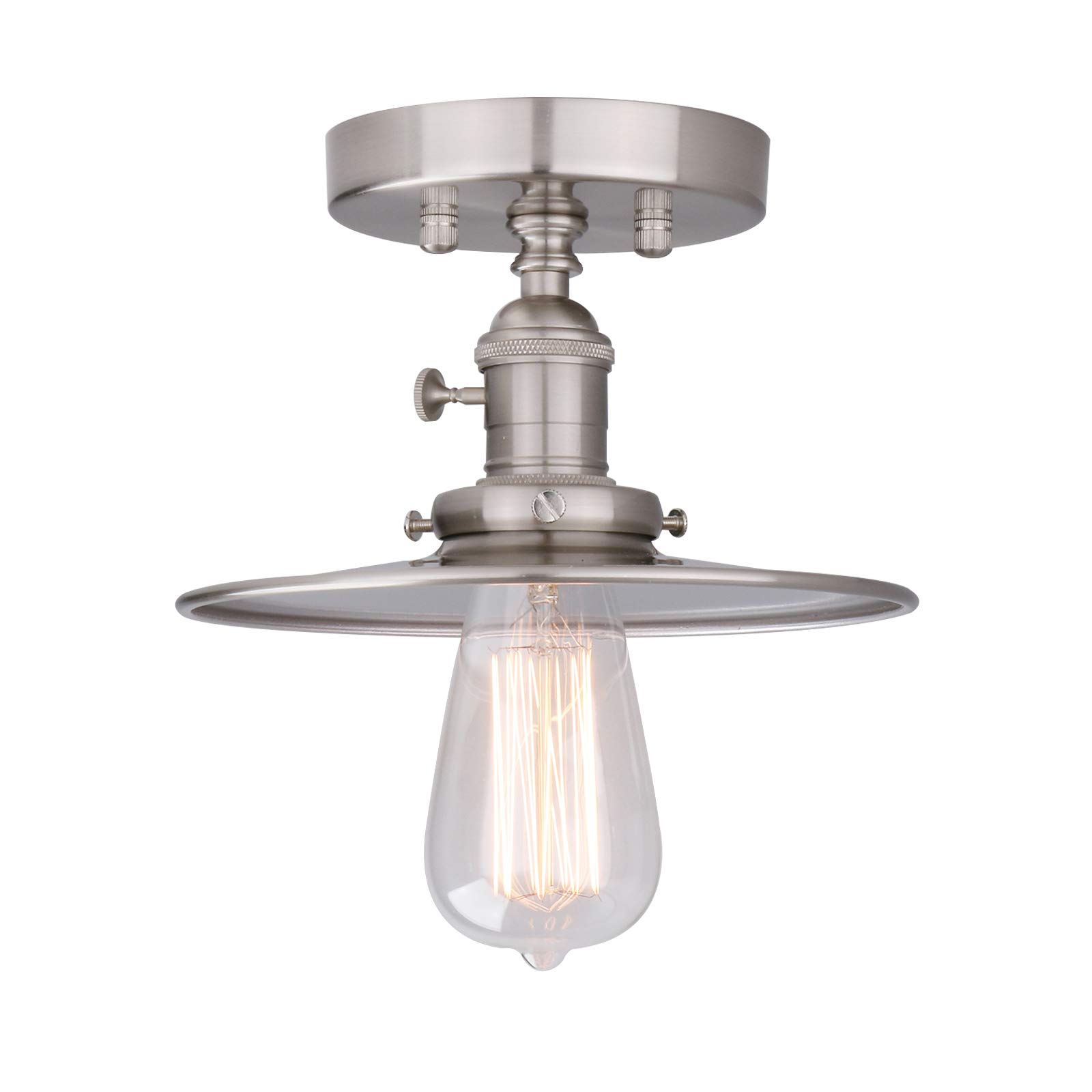 Pathson Industrial Vintage Modern Edison Flush Mount Switch Ceiling ...