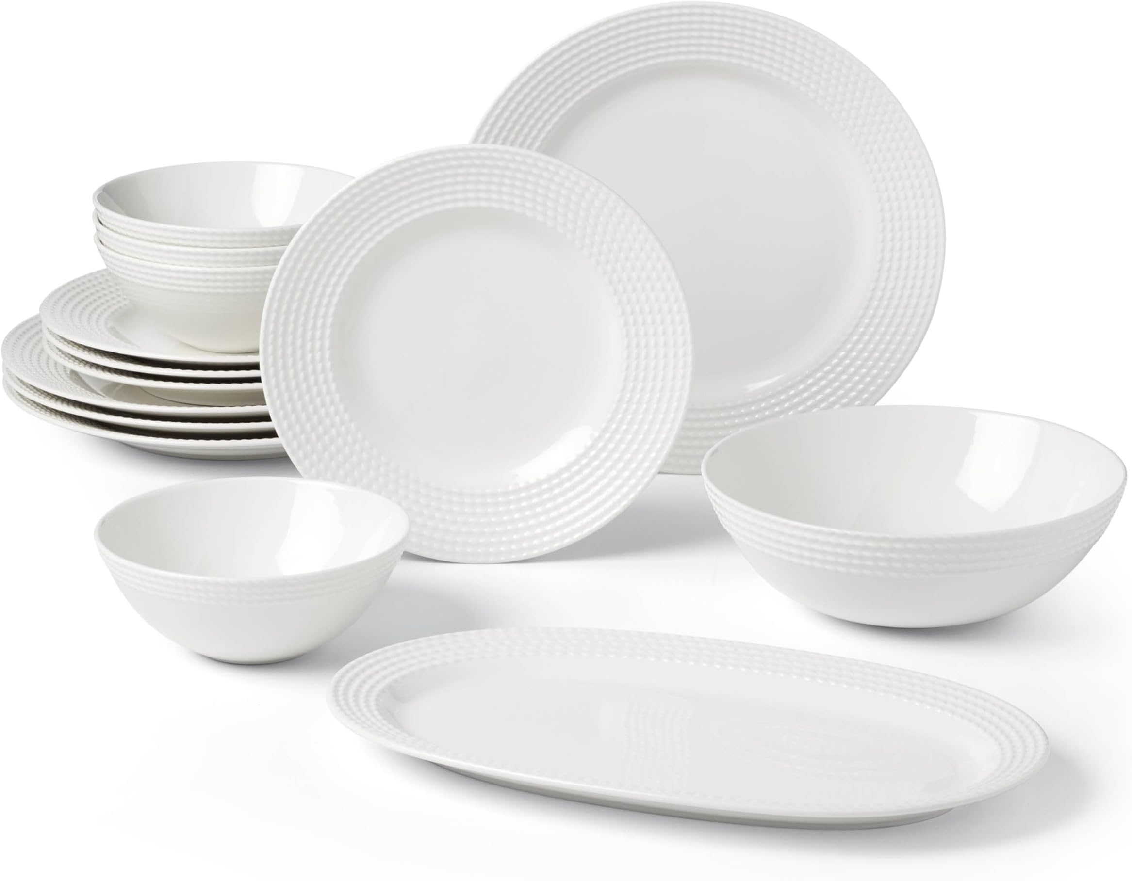 Amazon.com | kate spade new york Wickford 14-Piece Dinnerware Set, 14 ...