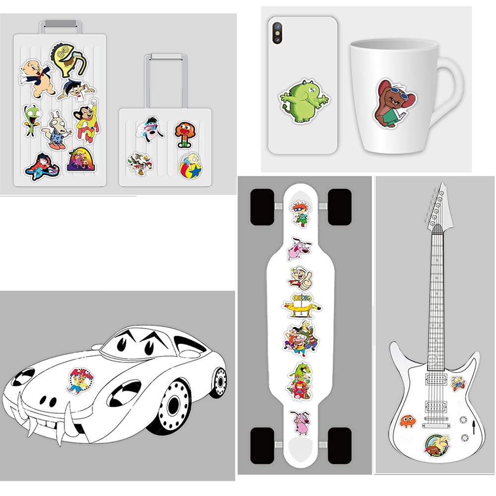 Snapklik.com : 90s Cartoon,Cool Cartoon Stickers For Kids Water Bottle ...