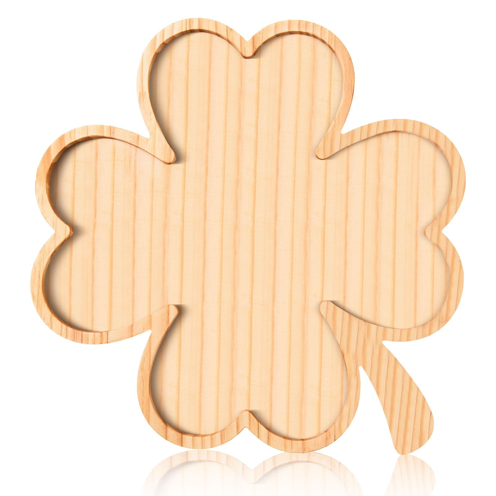 Amazon.com | FOBSME St. Patrick's Day Wooden Serving Tray Four-Leaf ...