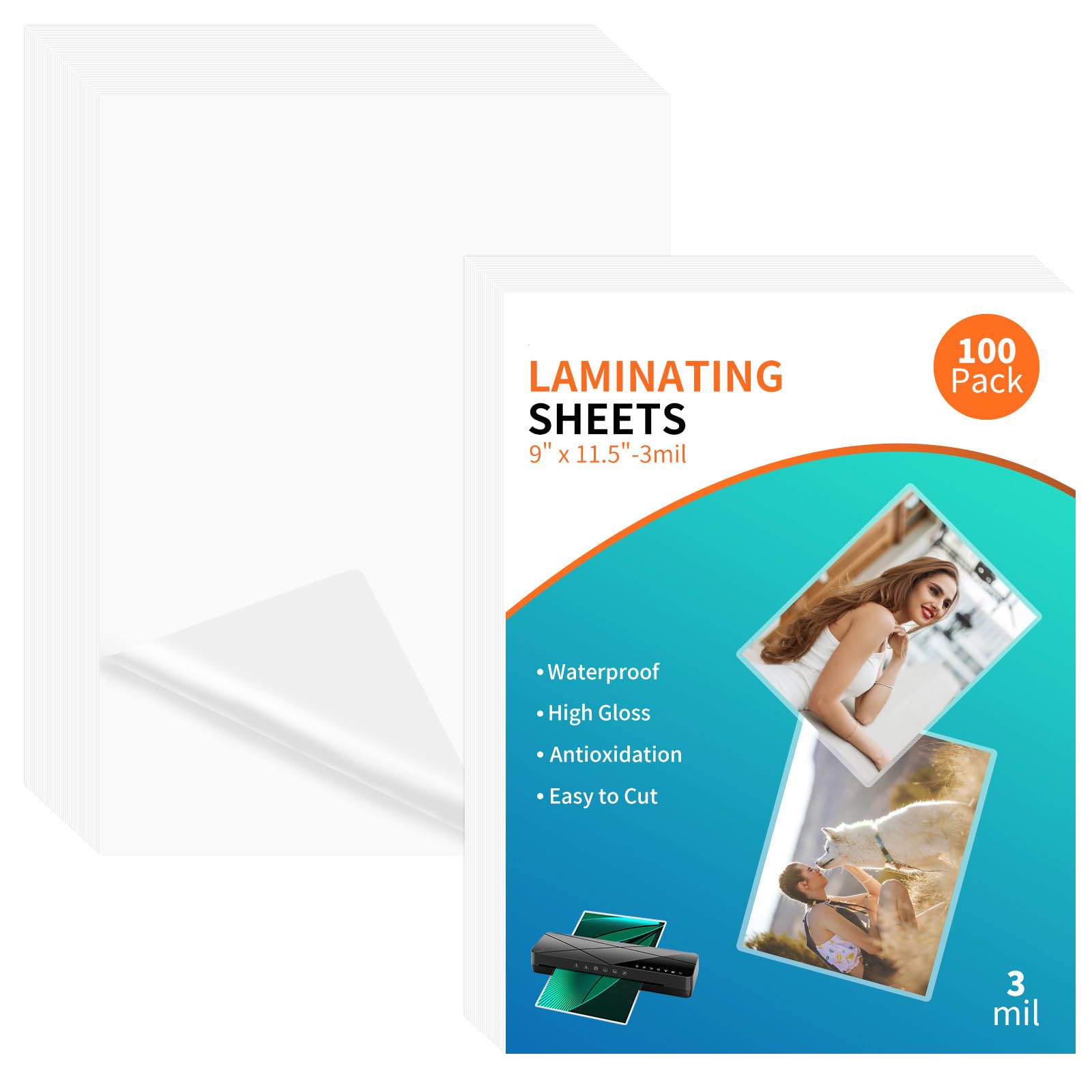 100Pack 3mil LabelMore Laminating Sheets, Laminating Pouches - Thermal ...