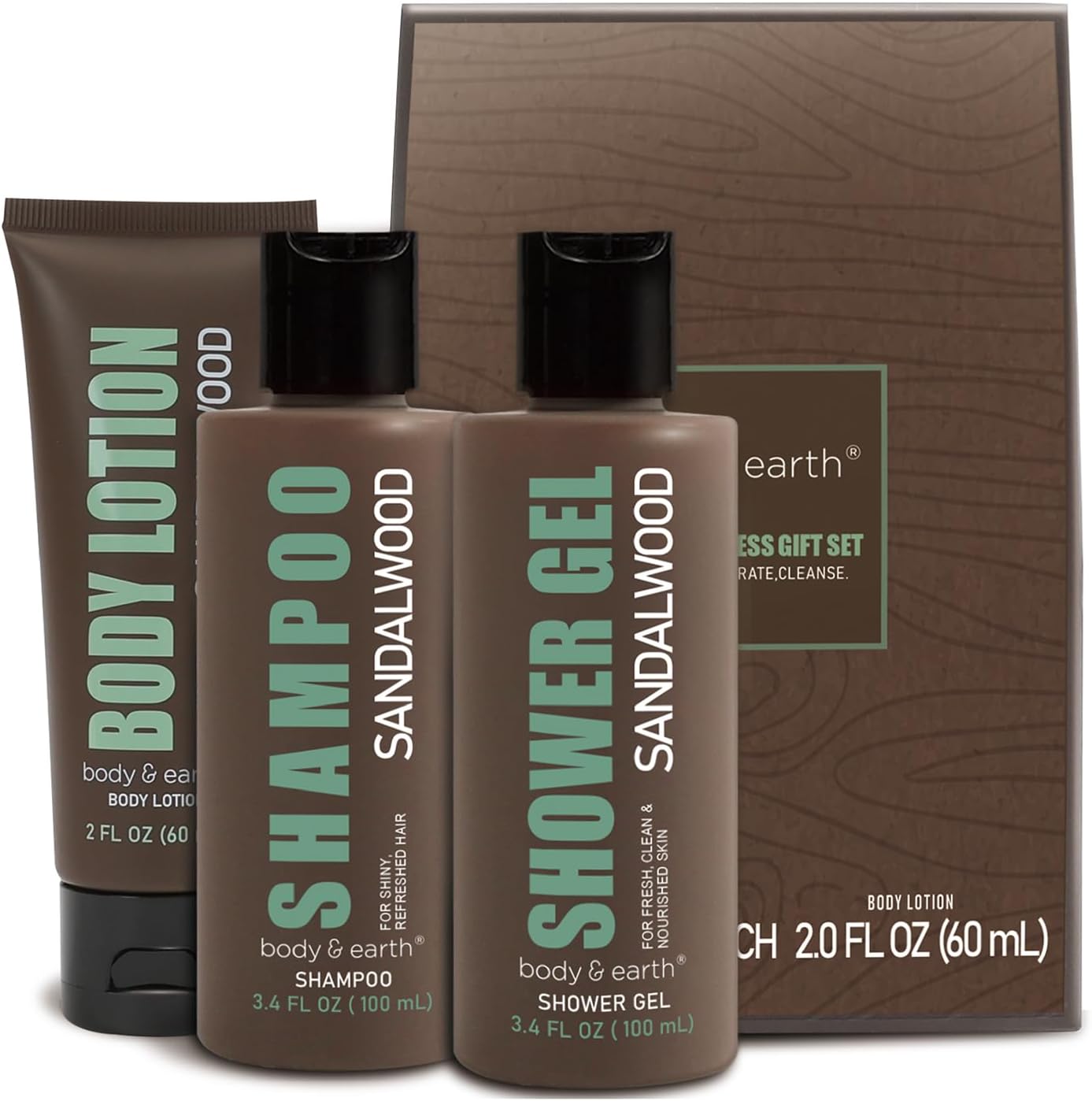 Amazon.com : Bath and Body Gift Set for Men Self Care Kit with Leather ...
