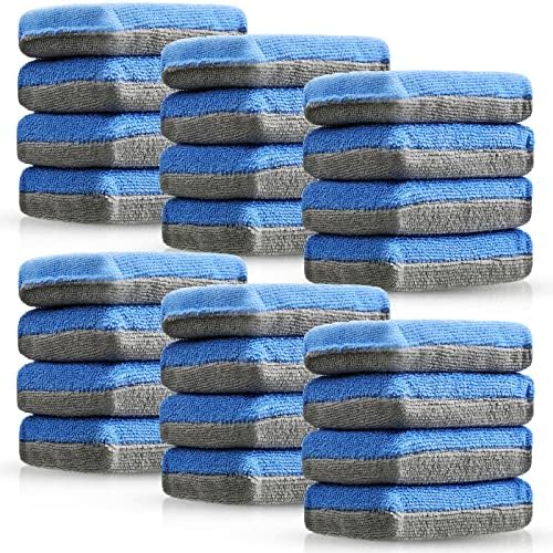 Amazon.com: Riakrum 32 Pieces Microfiber Applicator Pads Detailing Car ...