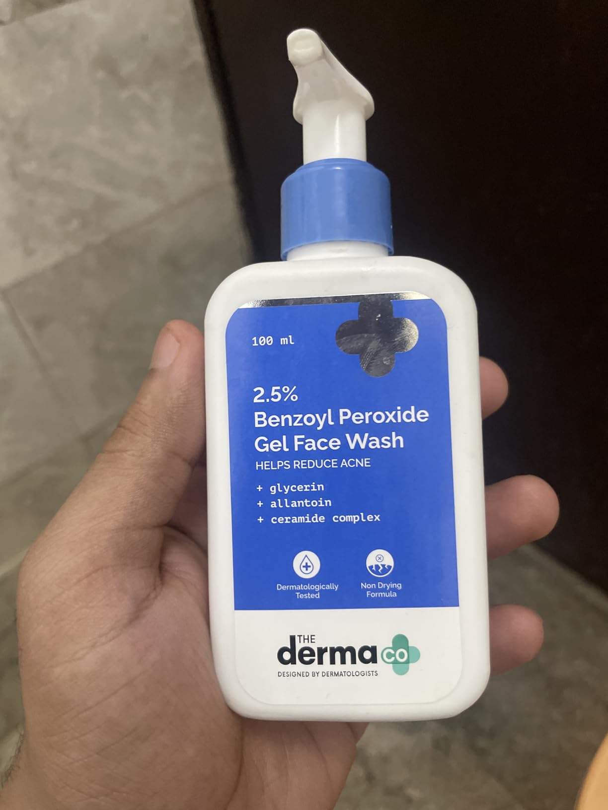 The Derma Co. 2.5% Benzoyl Peroxide Gel Face Wash | With Ceramide ...