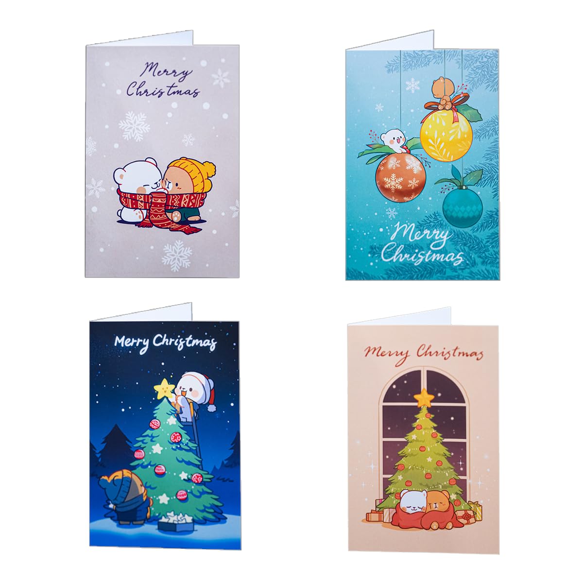 Amazon.com : Milkmochabear Christmas Card 4-Pack Bundle Authentic ...