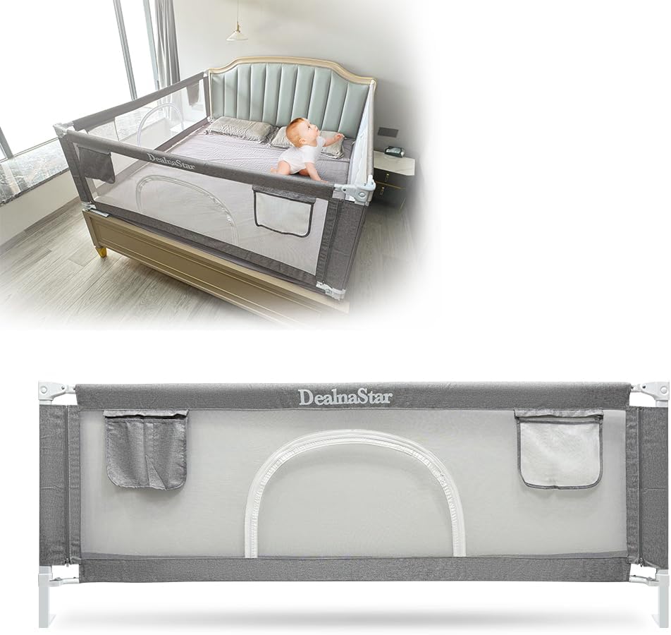 Amazon.com: omzer King Bed Rail for Toddlers - Foldable Baby Bed Rail ...