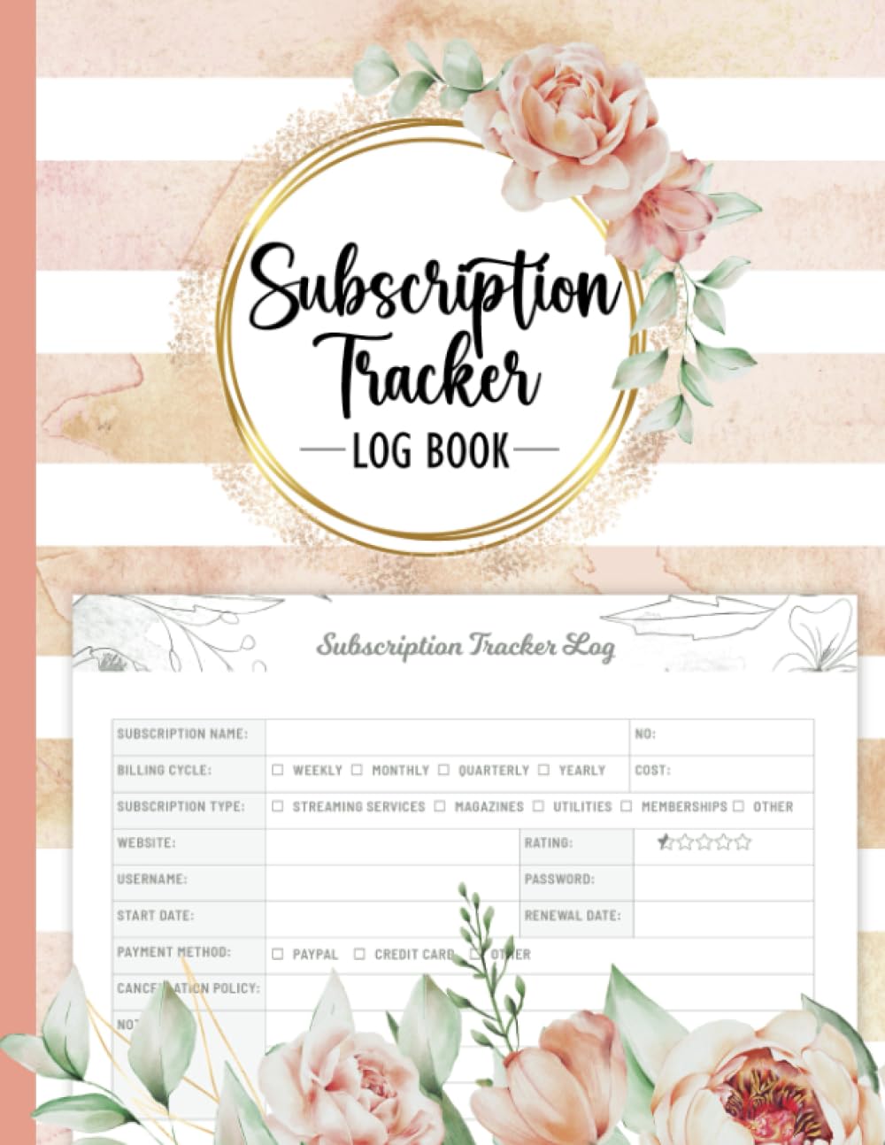 Subscription Tracker Log Book: Bill Organizer for Renewal & Membership ...