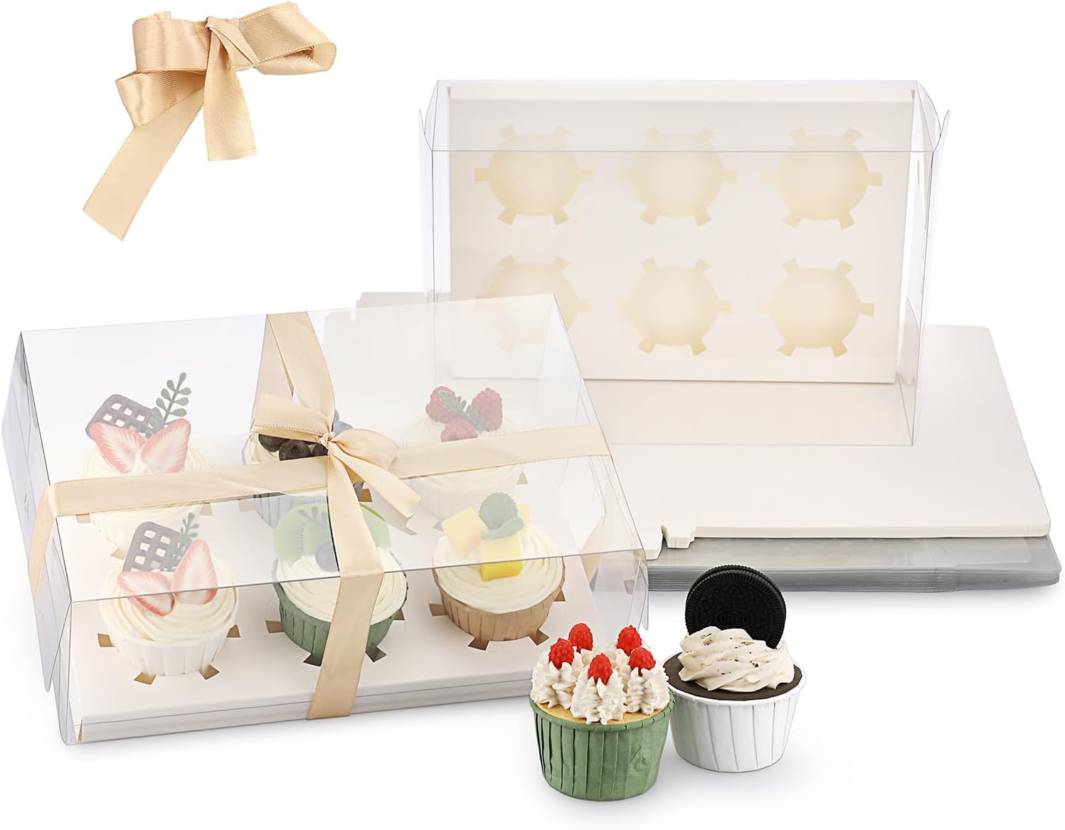 Amazon.com: BSTKEY 20 Pack Cupcake Carriers, Each Holds 6 Cupcakes ...
