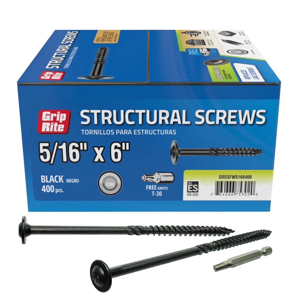 GRSSFW5166400-GRIP-RITE 5/16 X 6" PRIMEGUARD Plus Coated T-30 Star ...