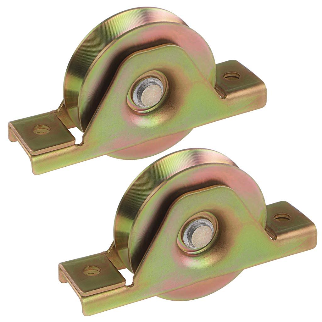 Buy mimiliy 3 inches Sliding Gate Wheels Zinc Finished V Groove Caster ...