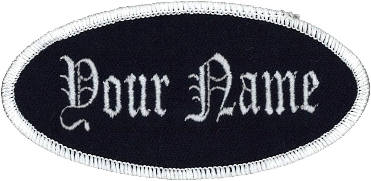 Amazon.com: Oval Name Patch Uniform Work Shirt Custom Embroidery ...