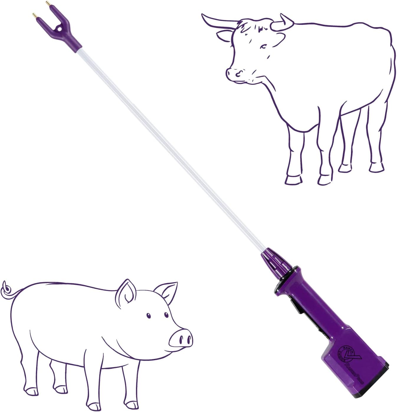 Amazon.com : RANCH CHOICE Purple Rechargeable Livestock Prod Waterproof ...