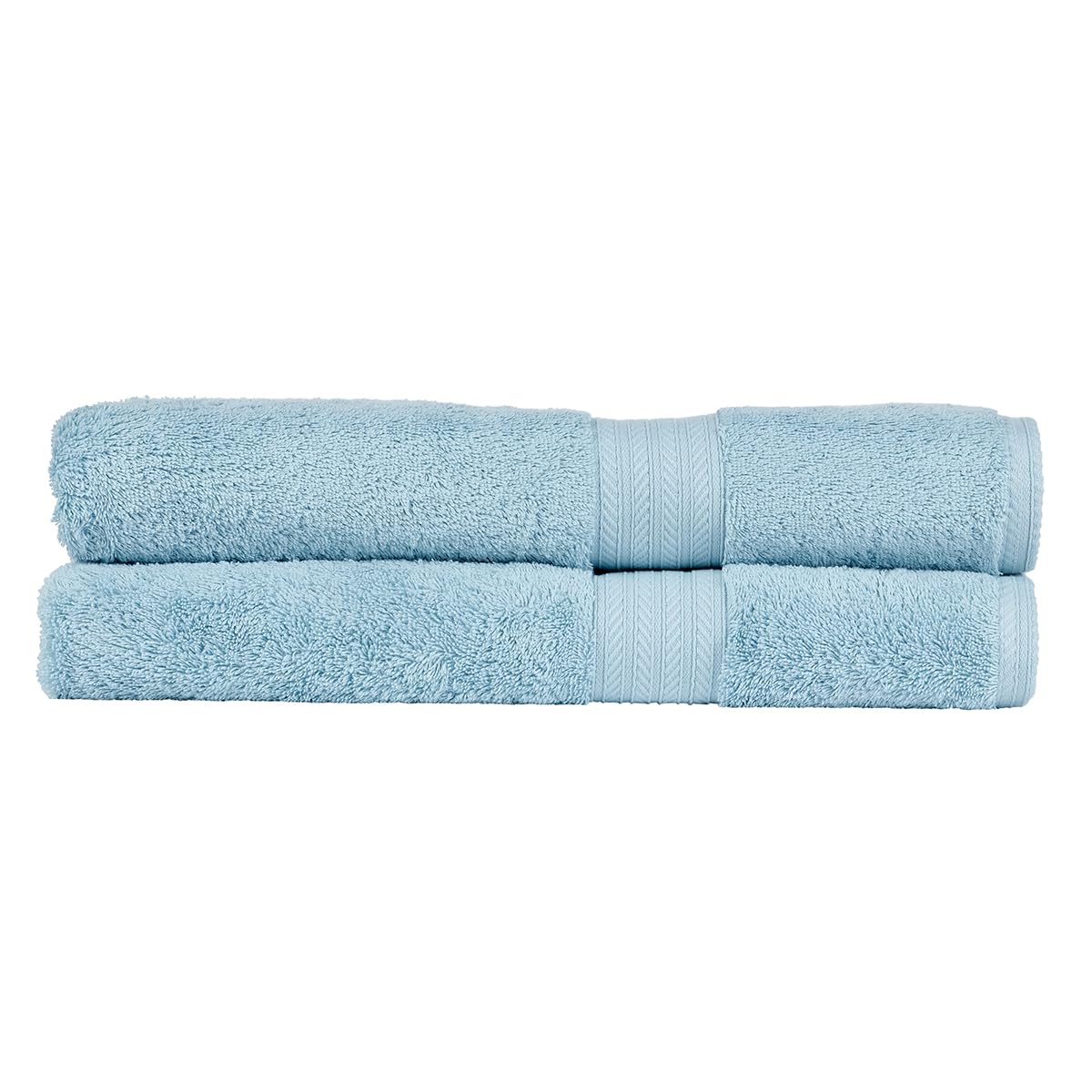 Christy Renaissance 2 Bath Sheets Set | Soft Chambray Blue | 100% ...