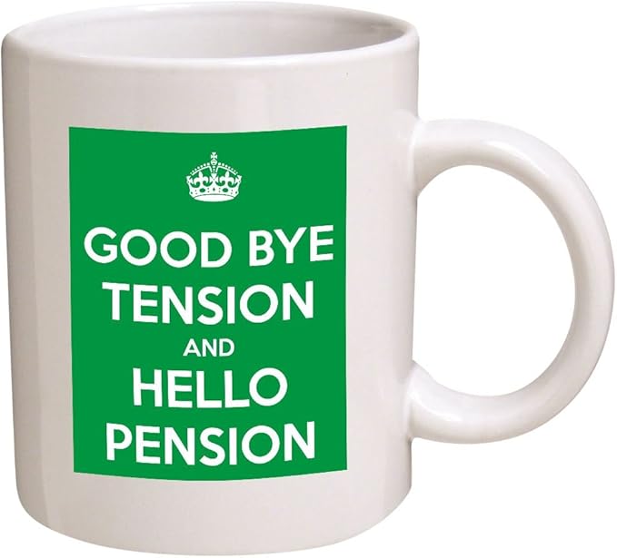 Taza de café Keep Calm"Good Bye Tension, Hello Pension", jubilada ...